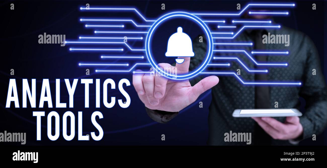 Handwriting text Analytics Tools. Word Written on pieces of web ...