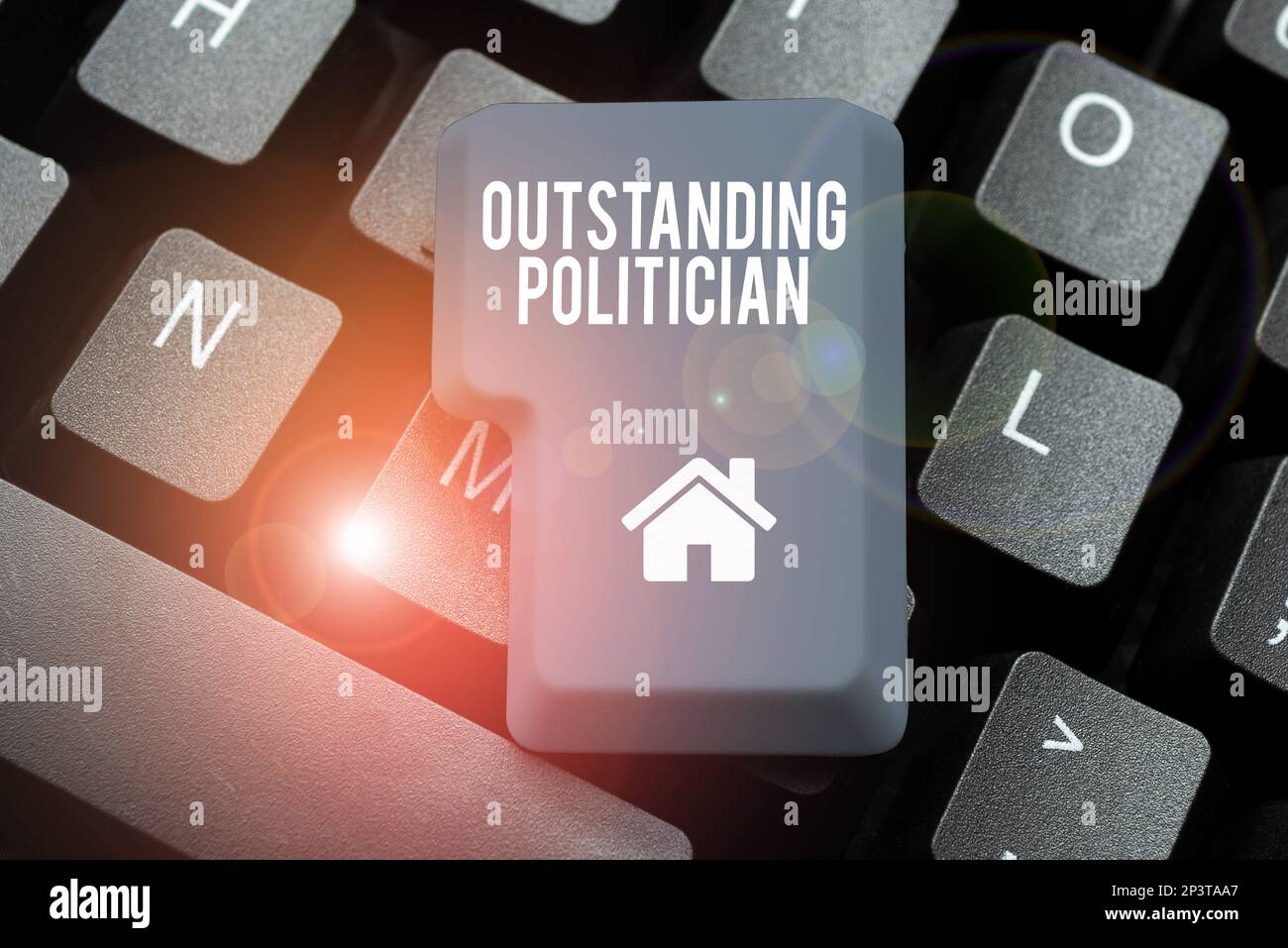 Sign displaying Outstanding Politician. Concept meaning having good ...