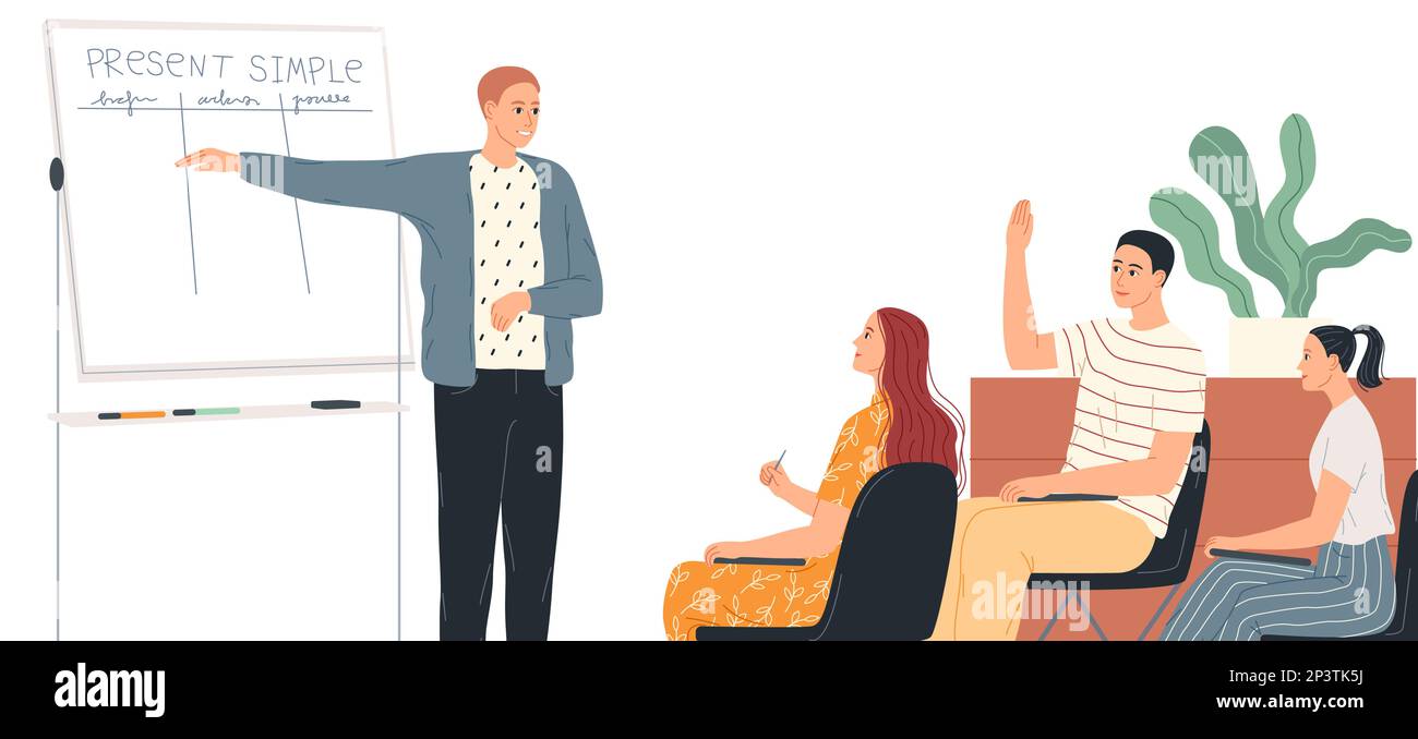 English lesson whiteboard Stock Vector Images - Alamy