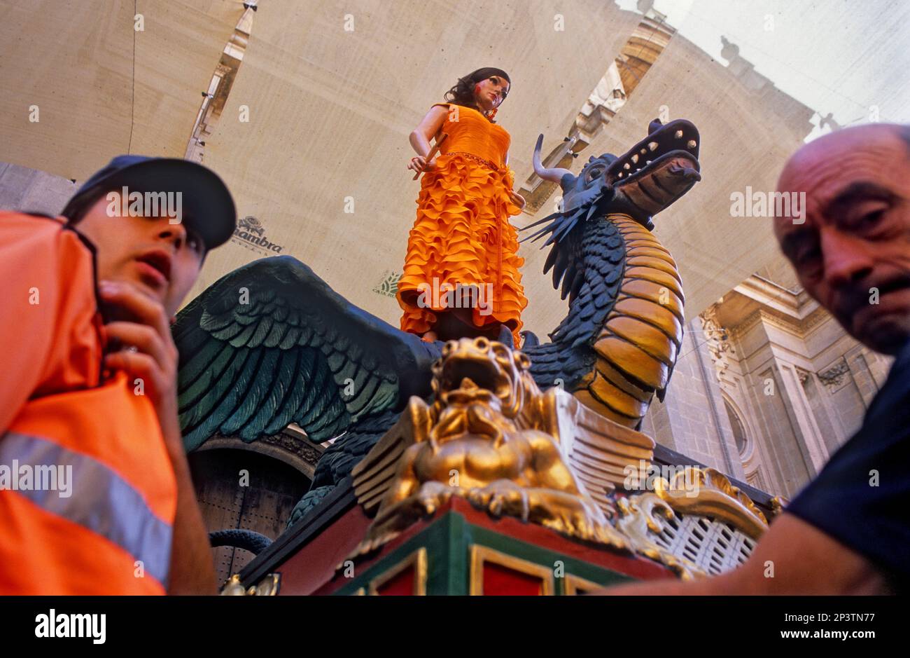 Corpus Christi procession,Tarasca,in plaza Pasiegas, Granada, Andalucia ...
