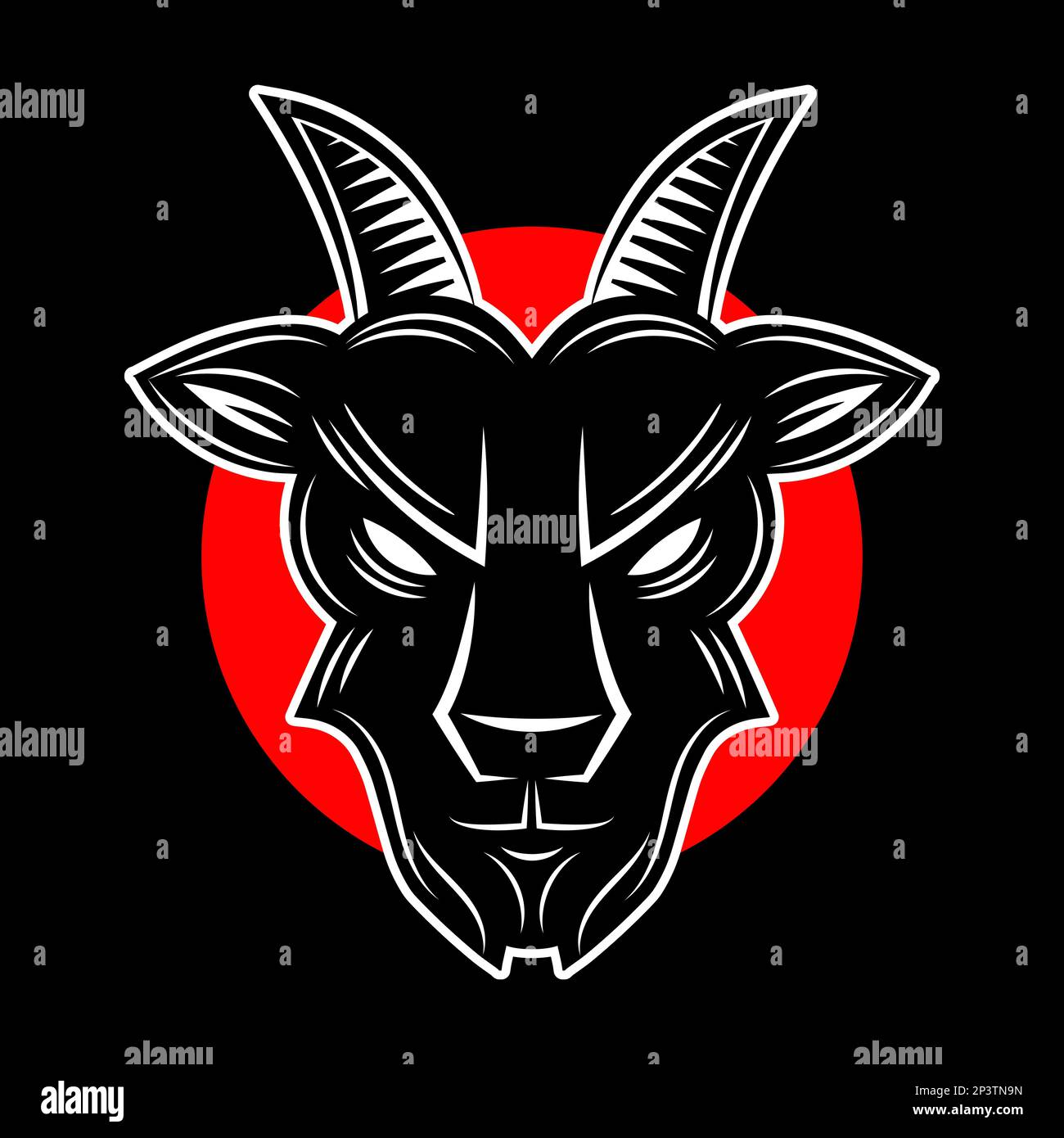 Minimal Goat Head Logo - A sketch of a Goat head. Goat Head Line Icon ...