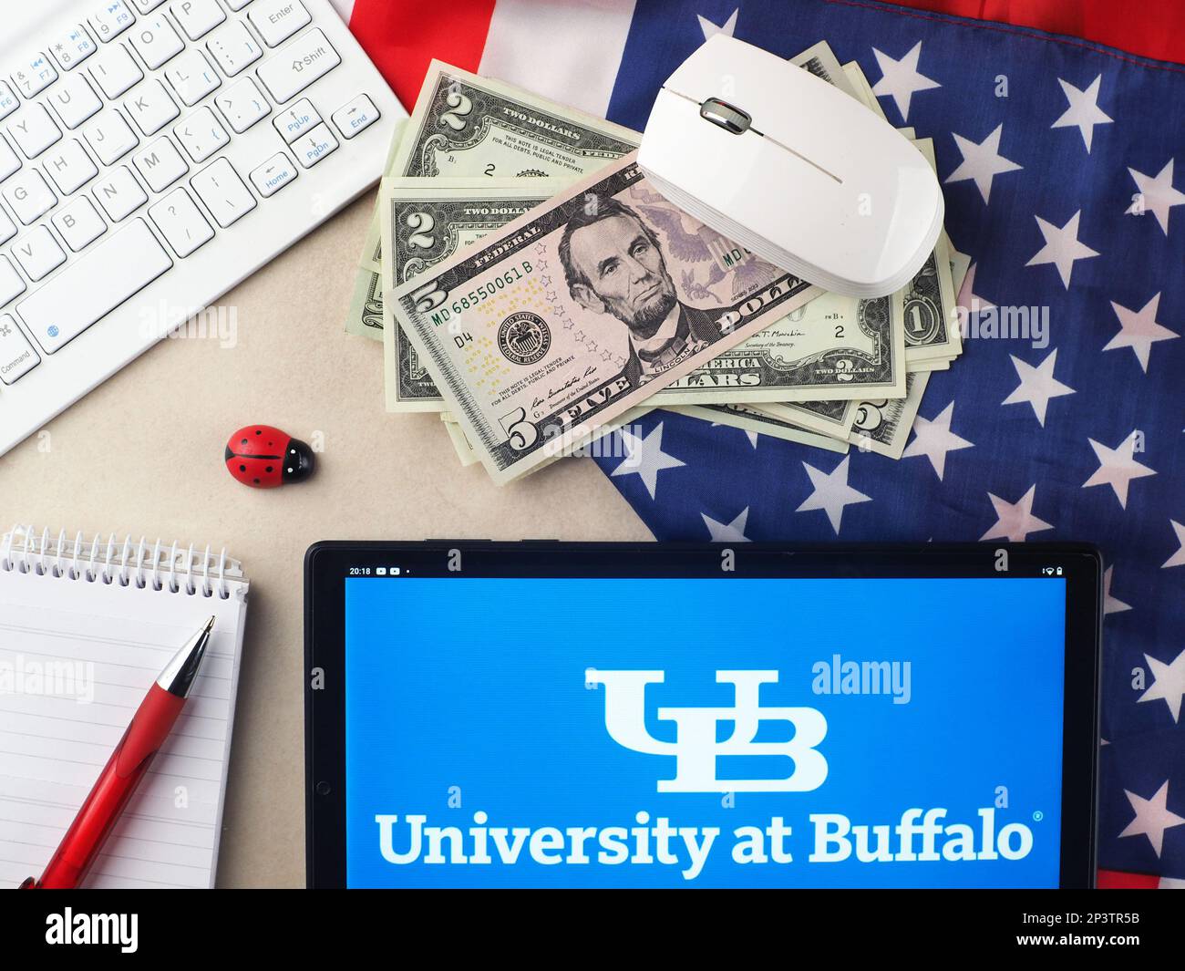 In this photo illustration, University at Buffalo SUNY logo seen ...