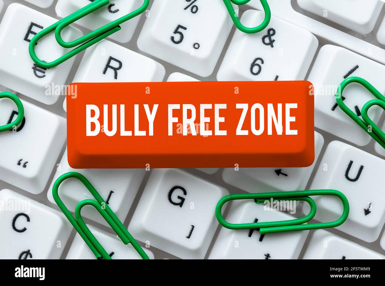 Conceptual display Bully Free Zone. Word for Be respectful to other ...