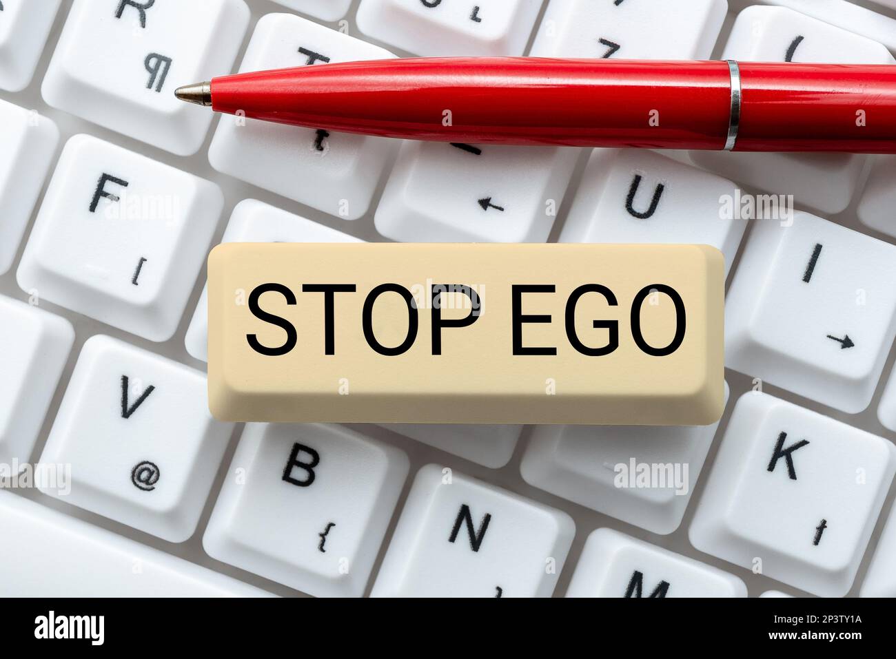 Text showing inspiration Stop Ego. Word Written on Control your ...