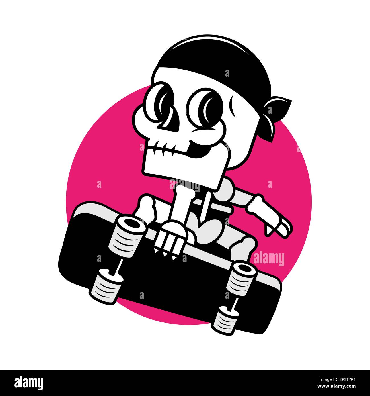 Skate Skeleton Head