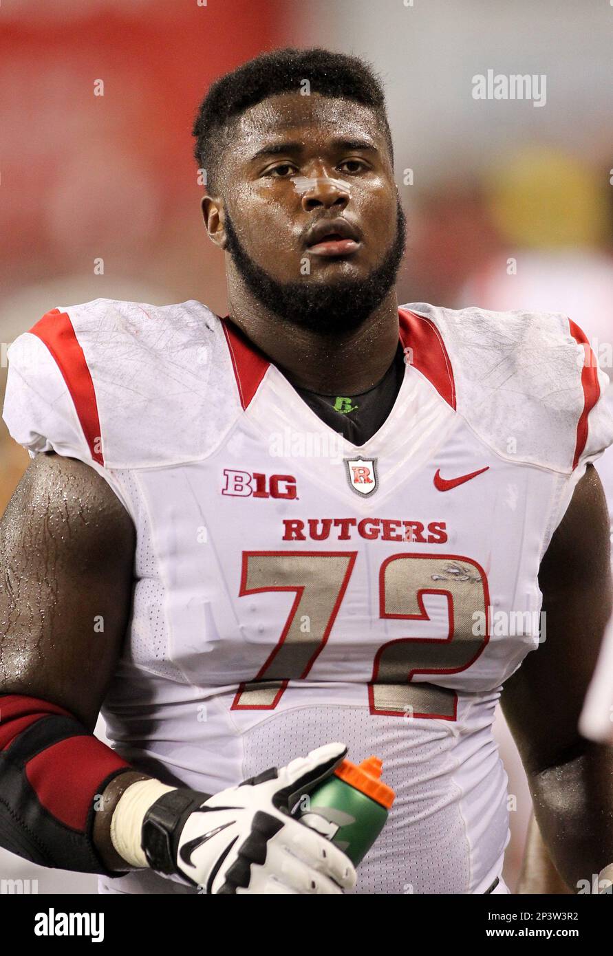 Rutgers Scarlet Knights Kaleb Johnson (72) during a game against the ...