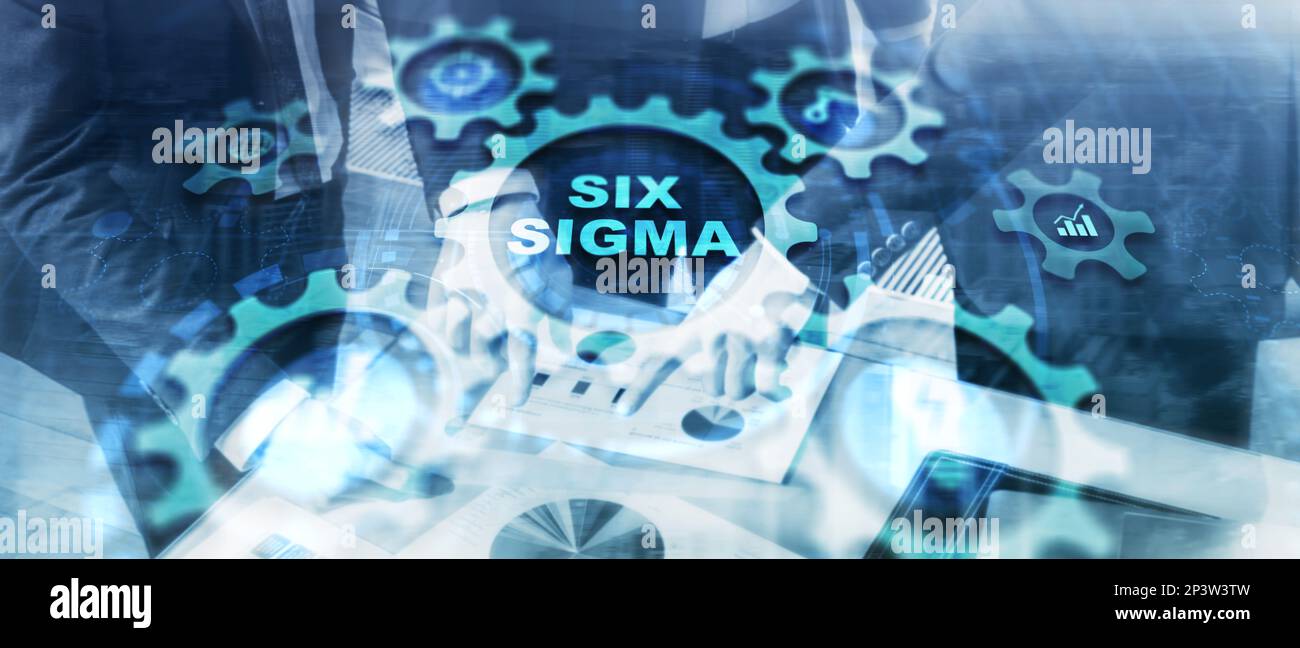 Six Sigma Manufacturing Quality control. Process improving concept ...