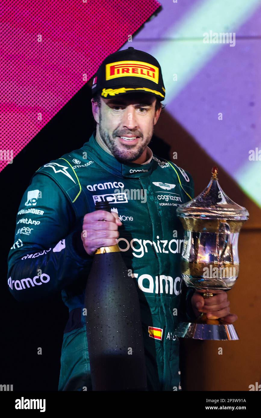 Sakhir, Bahrain. 5th Mar, 2023. Fernando Alonso of Aston Martin ...