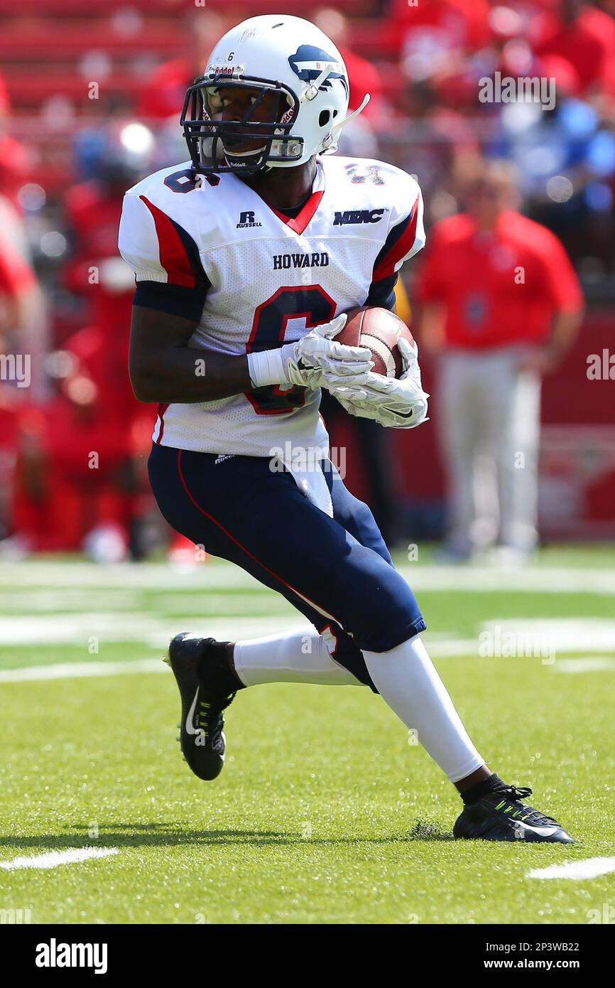 6 SEP 2014: Howard Bison wide receiver Jonathan Booker (6) during the ...