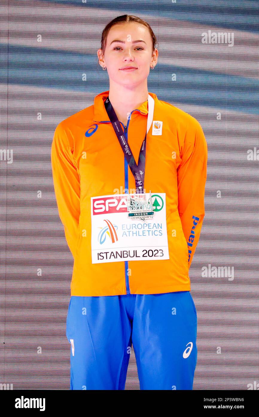 Nadine visser of the netherlands during the podium ceremony after hi-res stock photography and ...