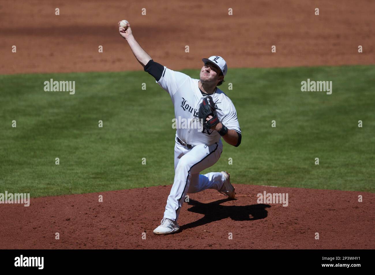 Louisville Cardinals starting pitcher Carson Liggett (10) in action ...