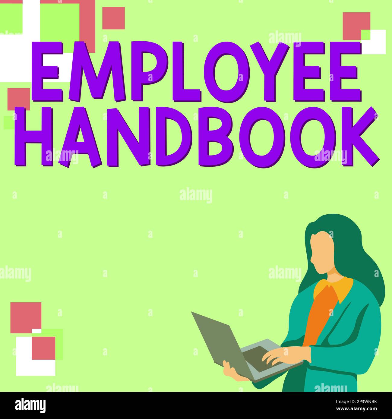 Text sign showing Employee Handbook. Business showcase Document that ...