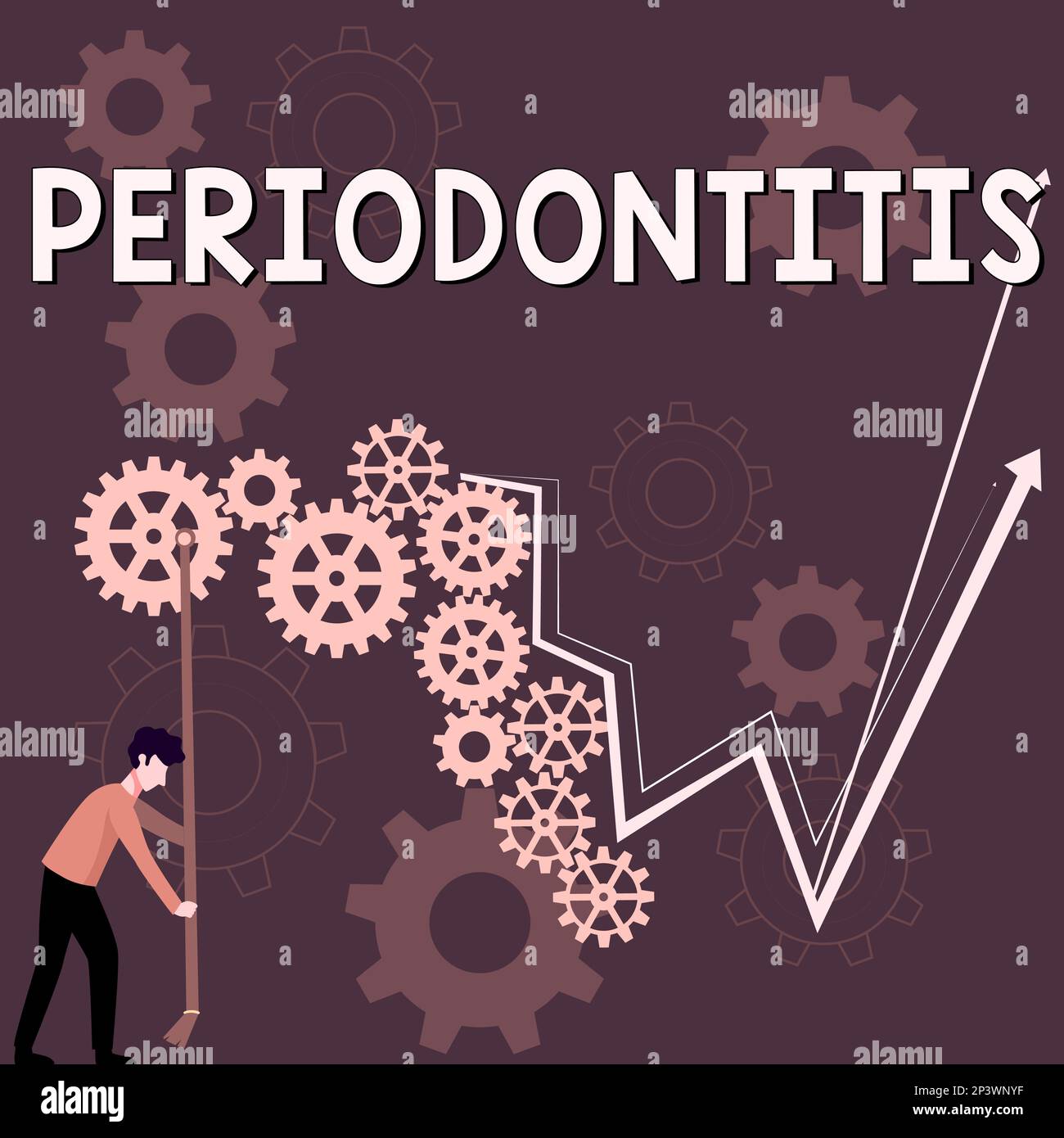 Conceptual caption Periodontitis. Business approach Swelling of the ...