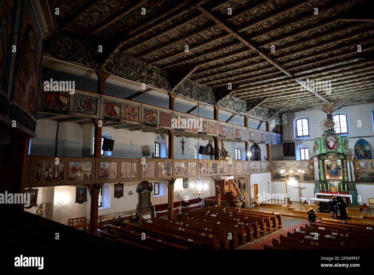 Kirche des Heiligen Herzens Jesu. Koscielec, deutsch: Hochkirch - ein ...