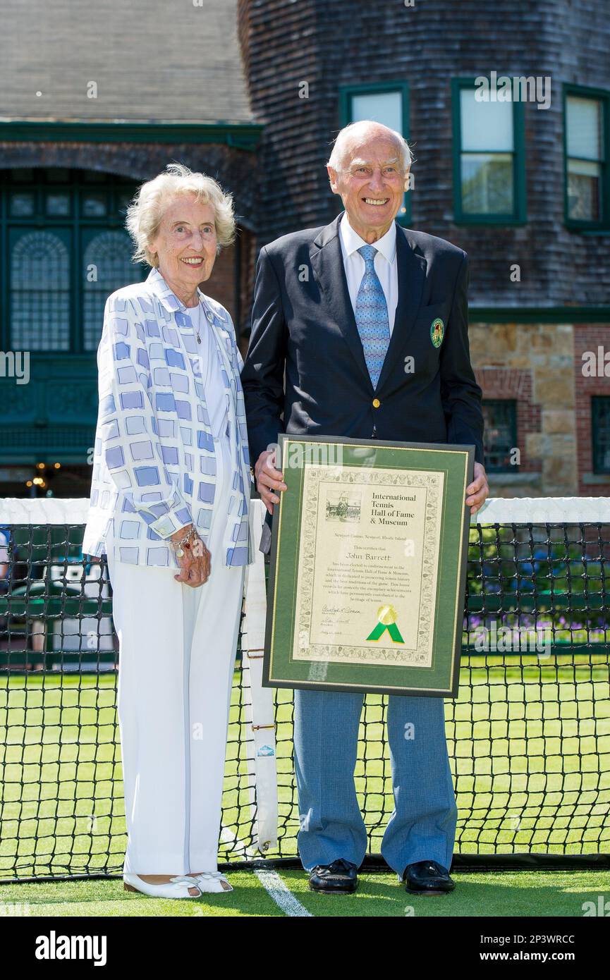 July 12, 2014: Celebrated tennis journalist and historian John Barrett ...