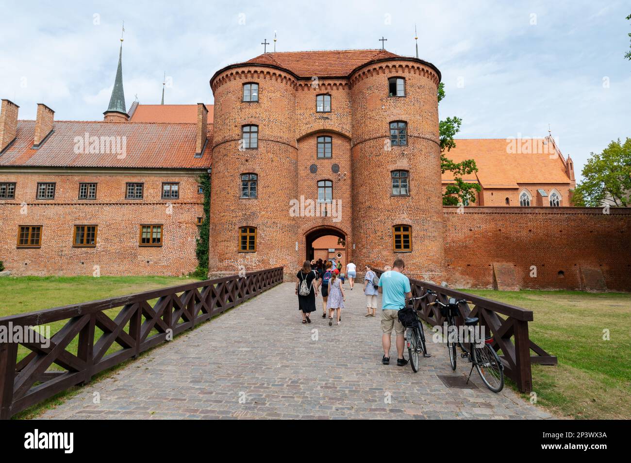 South gate at the Castle and Cathedral in Frombork, Poland. Nicolaus ...