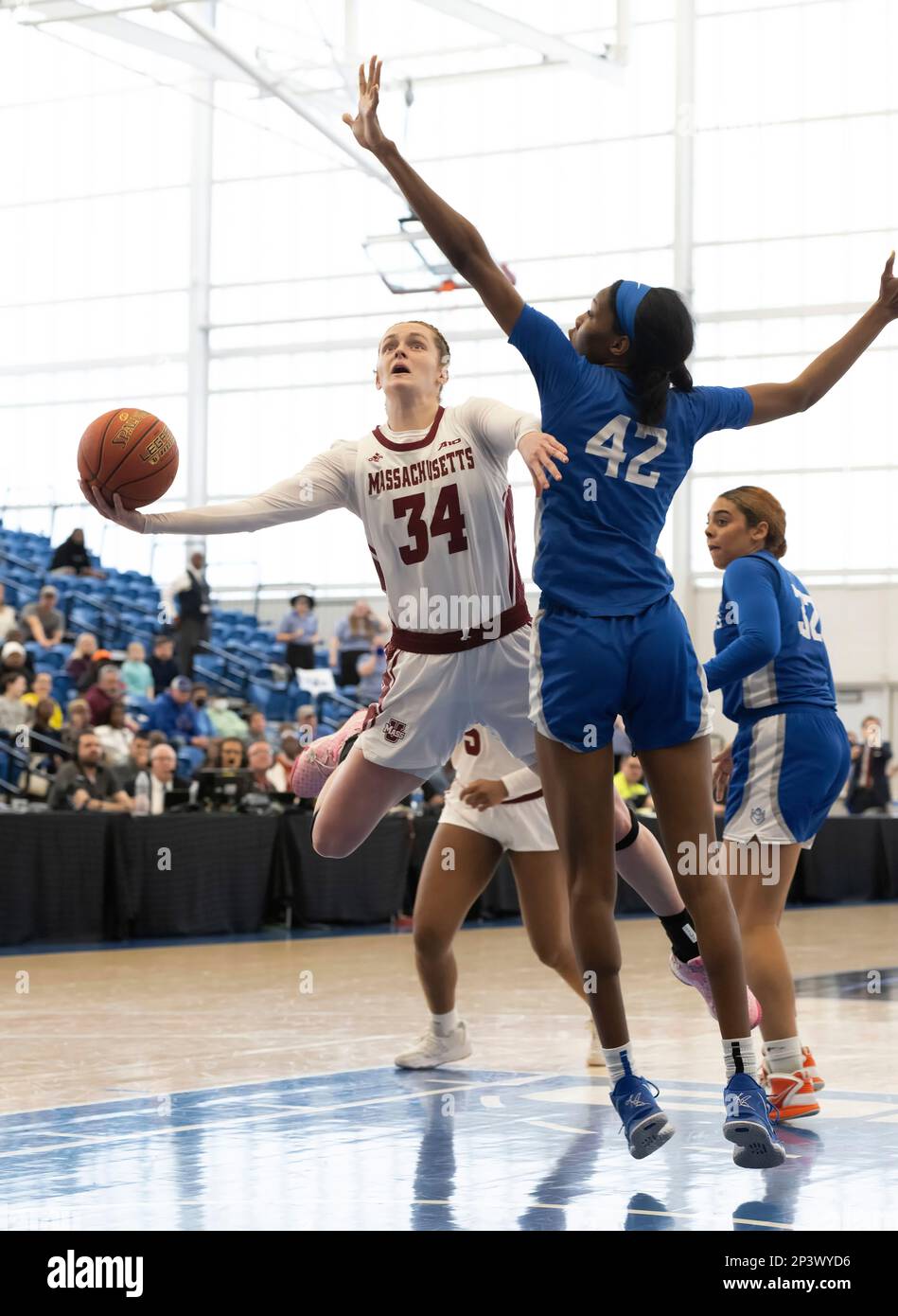 Massachusetts' Sam Breen (34) goes up for a shot-attempt during ...