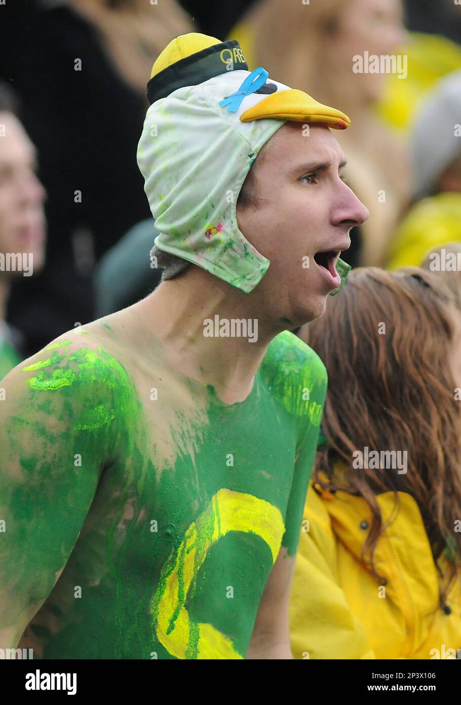 November 22, 2014 - An Oregon Ducks fan during an NCAA football game ...