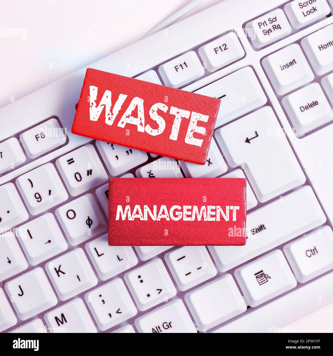 Hand writing sign Waste Management. Concept meaning actions required ...