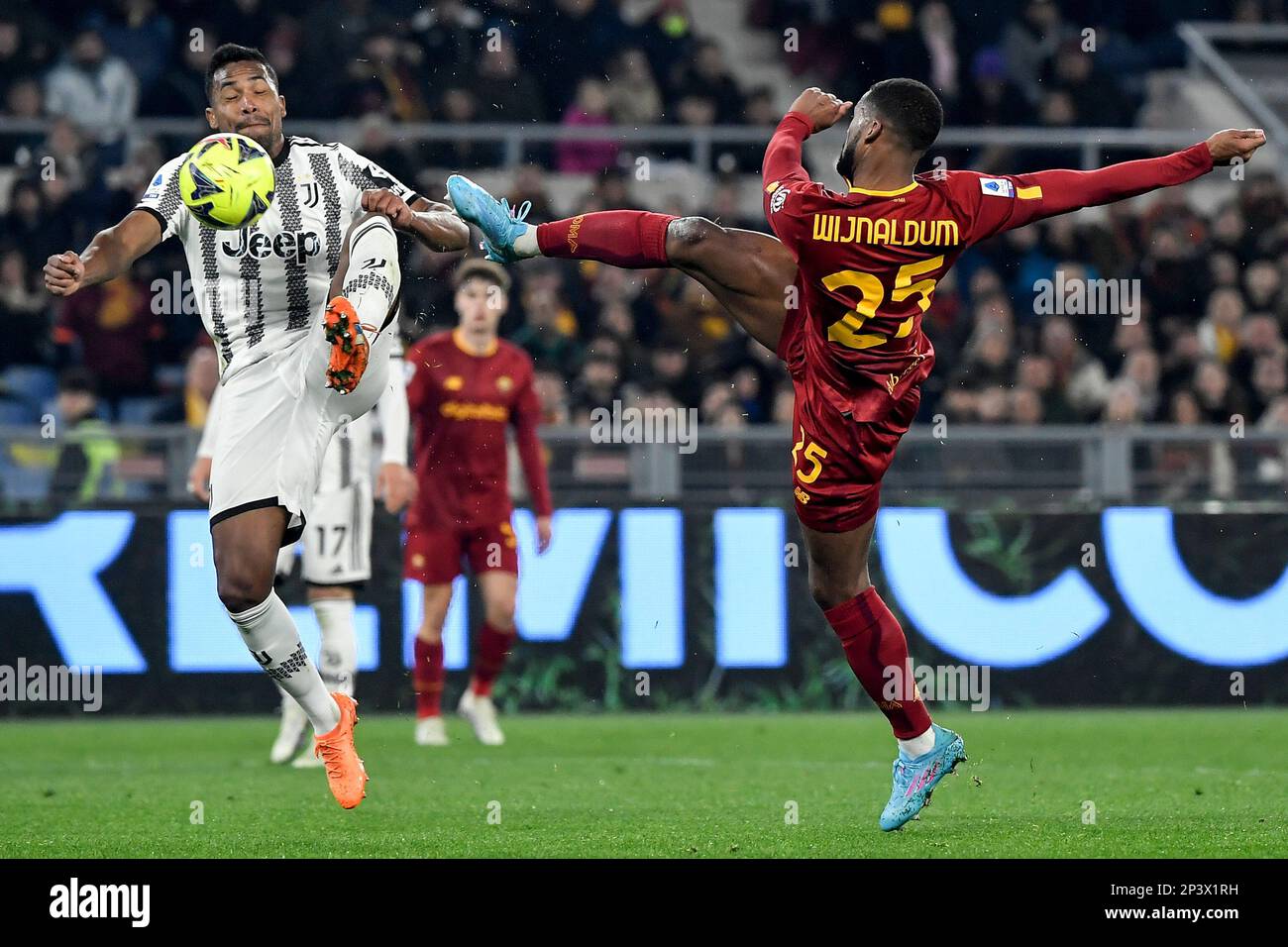 Roma, Italy. 05th Mar, 2023. Alex Sandro of Juventus FC and Georginio ...