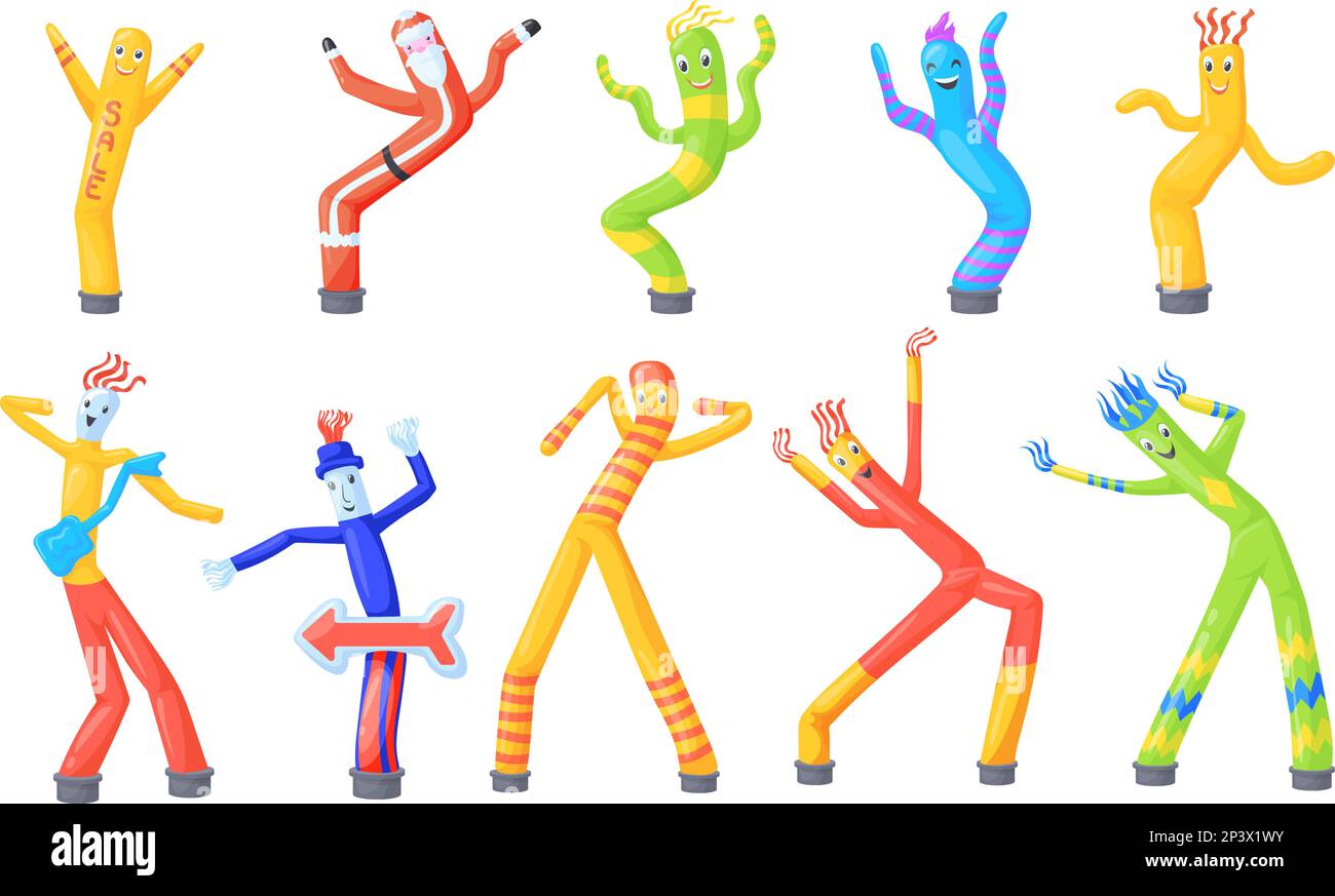 Inflatable tube men. Dancing cloth man with air move hands for ...