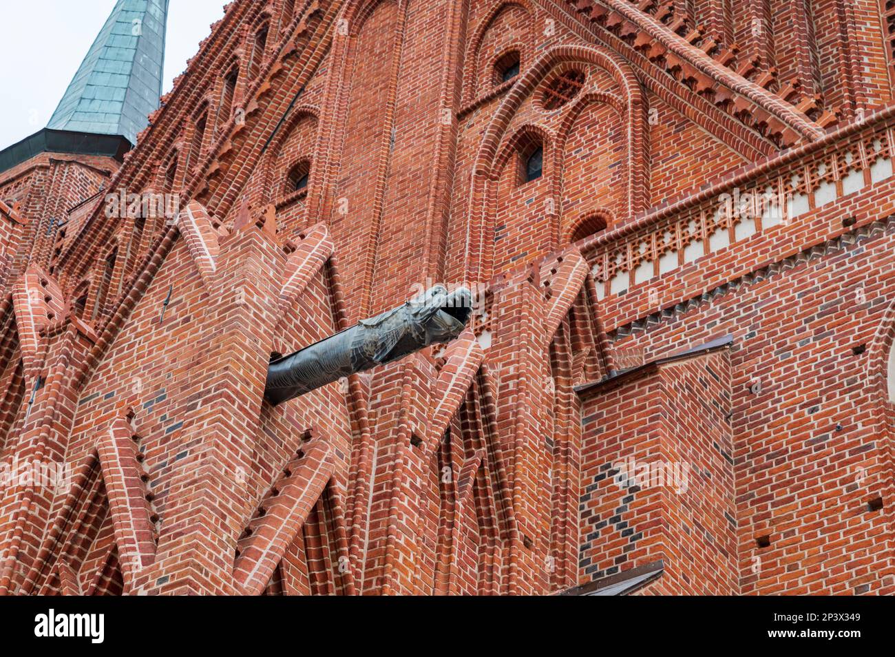 Gargoyle on the cathedral in Frombork, Poland. Frombork is famous for ...