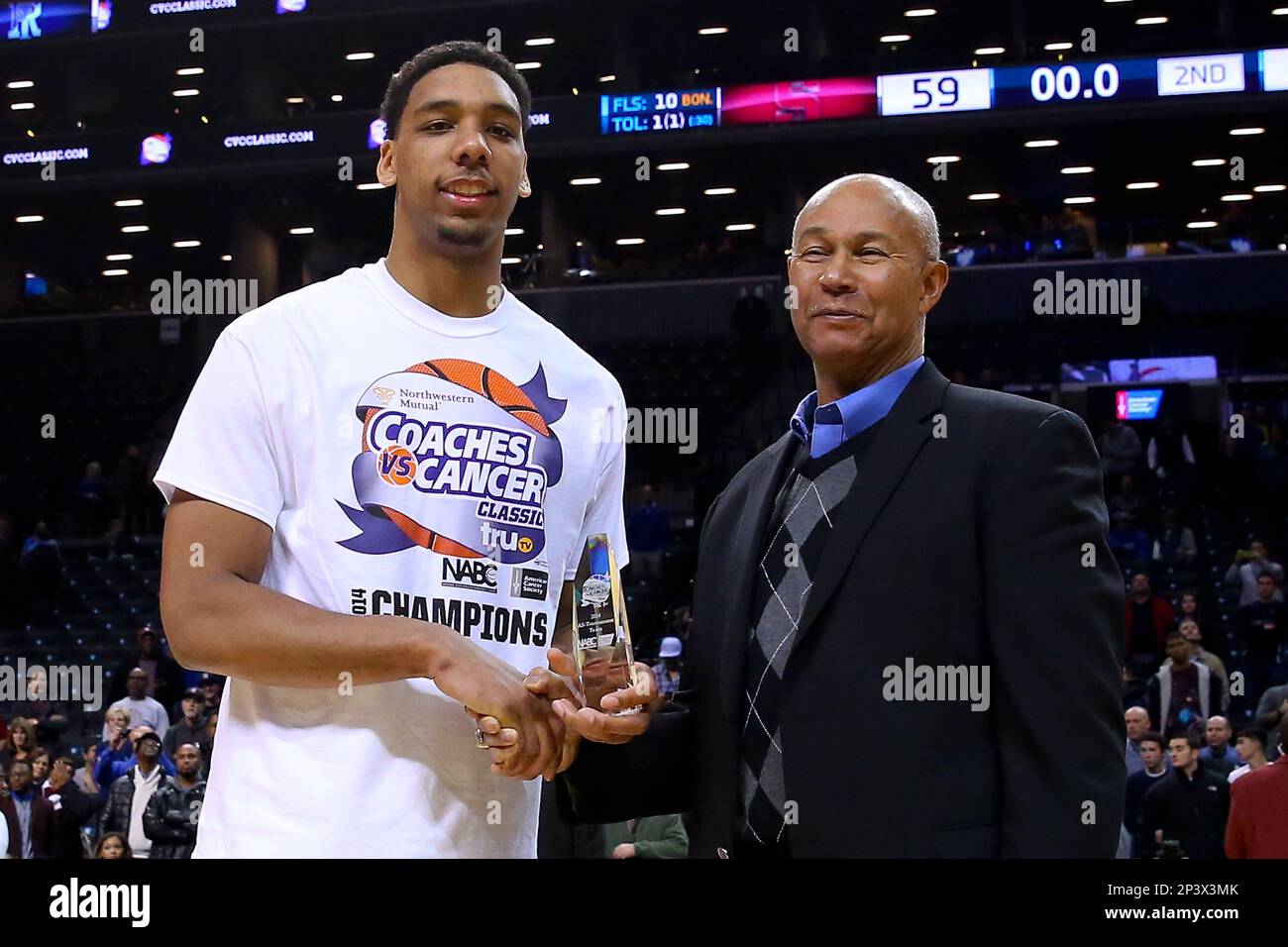22 NOV 2014: Duke Blue Devils center Jahlil Okafor (15) getting his All ...