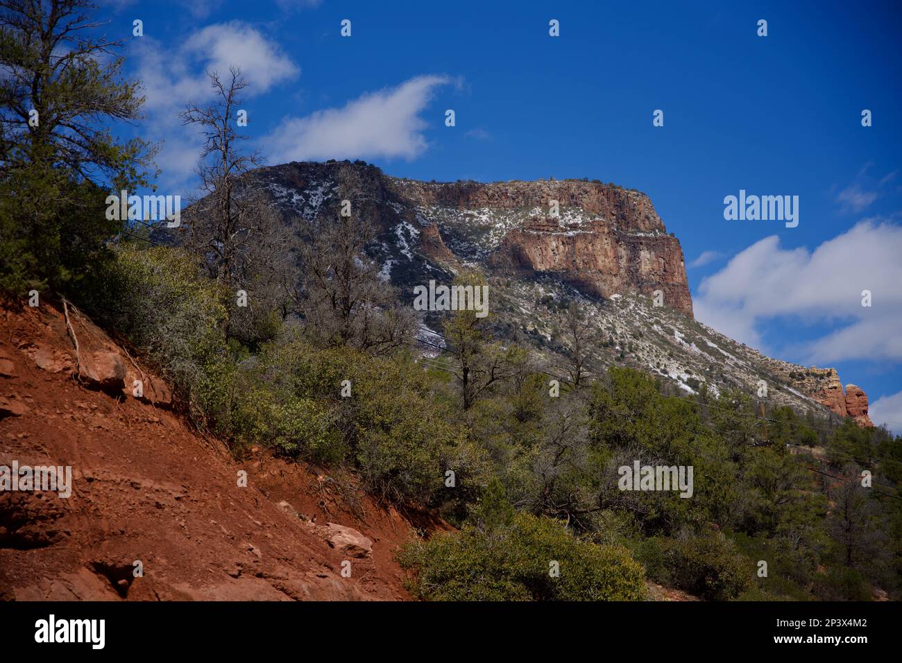 Blue Sky Red Rock Mountains Stock Photo - Alamy