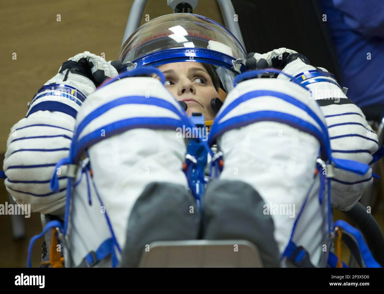 Italian astronaut Samantha Cristoforetti, crew member of the mission to ...