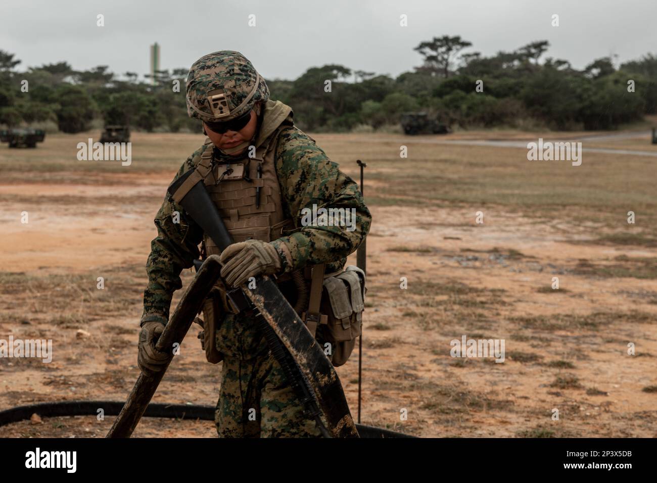 U.S. Marine Corps Pfc. Tremayne Jones, a bulk fuel specialist with ...
