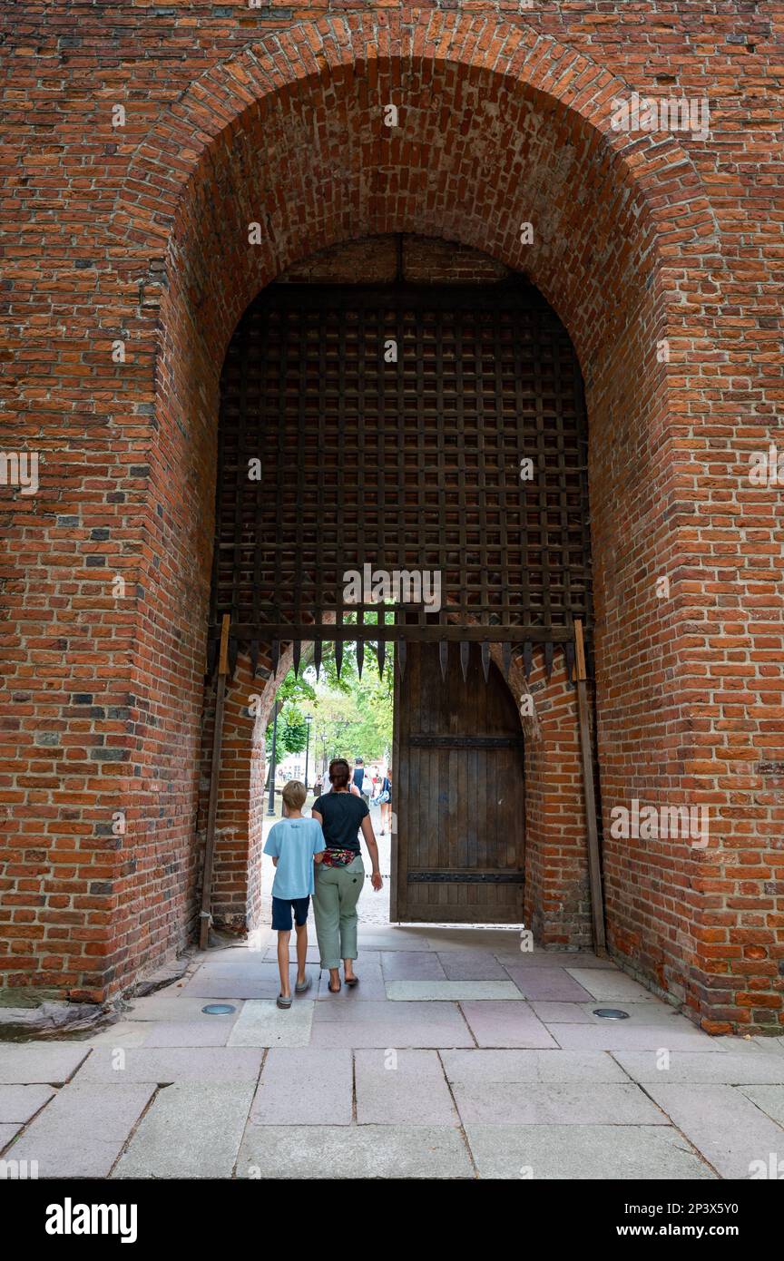 West gate into Castle and Cathedral in Frombork, Poland. Nicolaus ...
