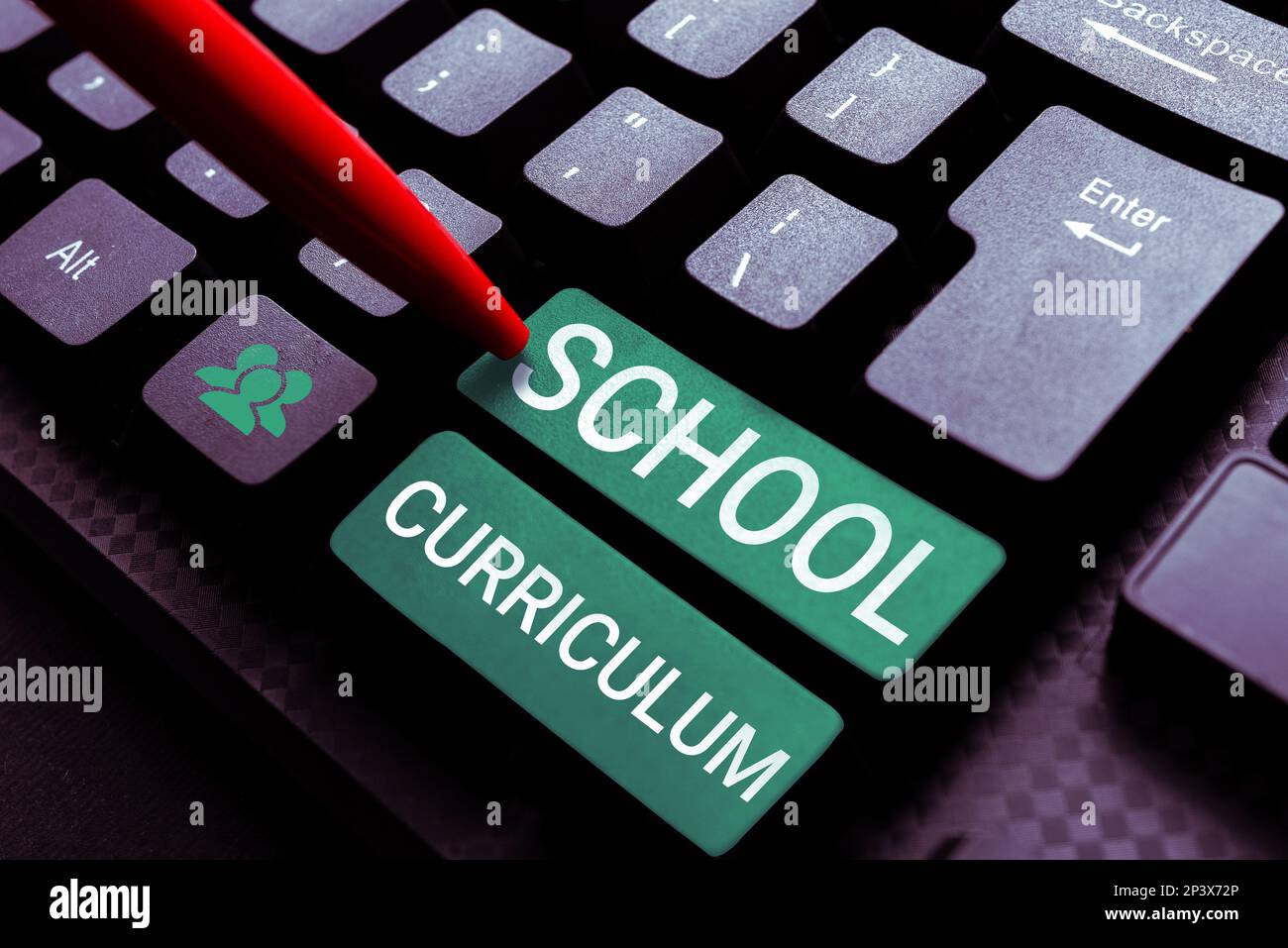 Hand writing sign School Curriculum. Business idea designed to provide ...