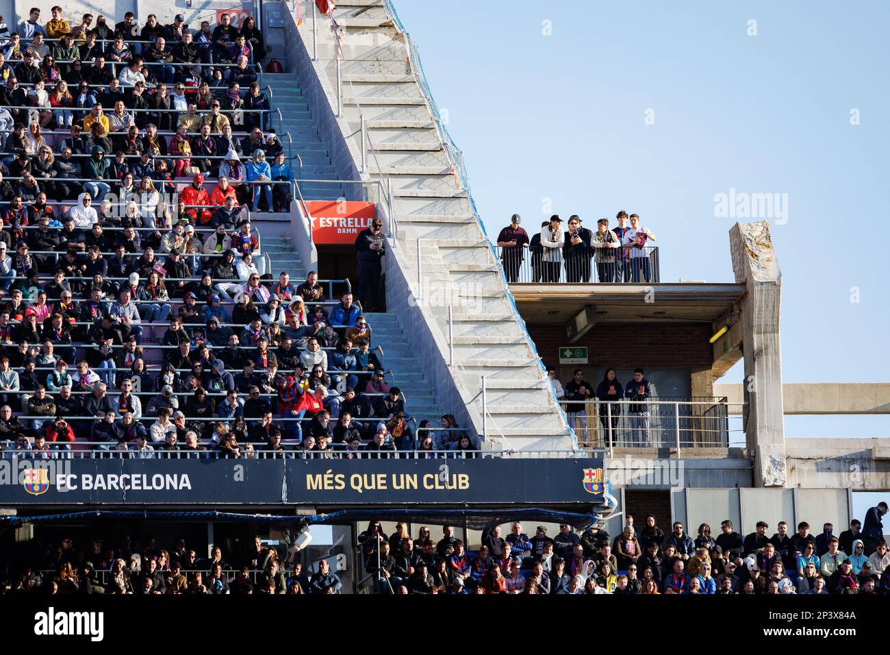 Barcelona, Spain. 5th Mar, 2023. The crowd in action during the LaLiga ...