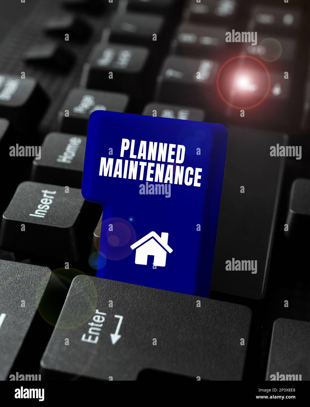 Handwriting text Planned Maintenance. Word Written on Check ups to be ...