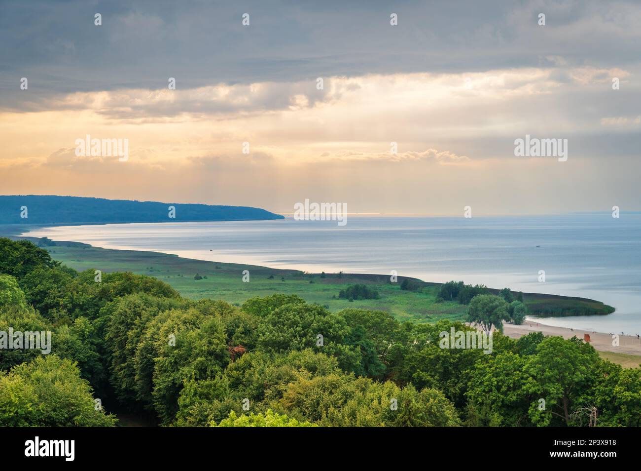 Vistula lagoon in Frombork, Poland.Frombork is famous for the castle ...
