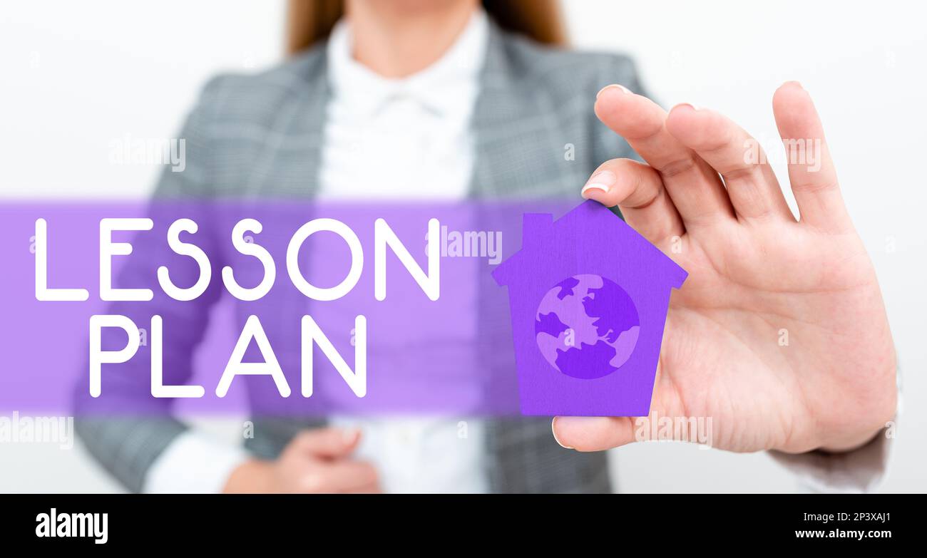 Conceptual caption Lesson Plan. Word Written on a teacher's detailed ...