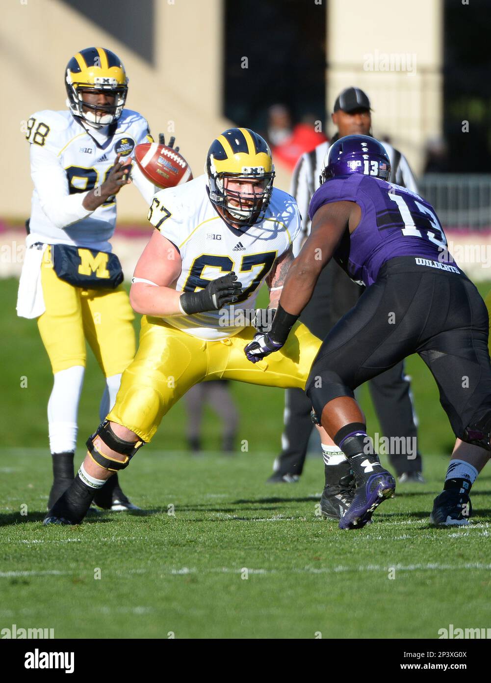Michigan Wolverines Kyle Kalis (67) during a game against the ...