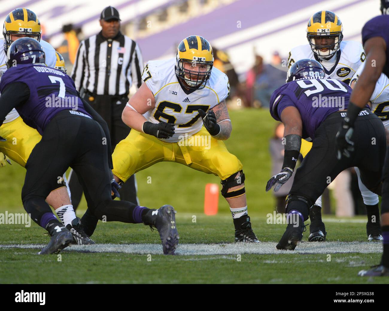 Michigan Wolverines Kyle Kalis (67) during a game against the ...