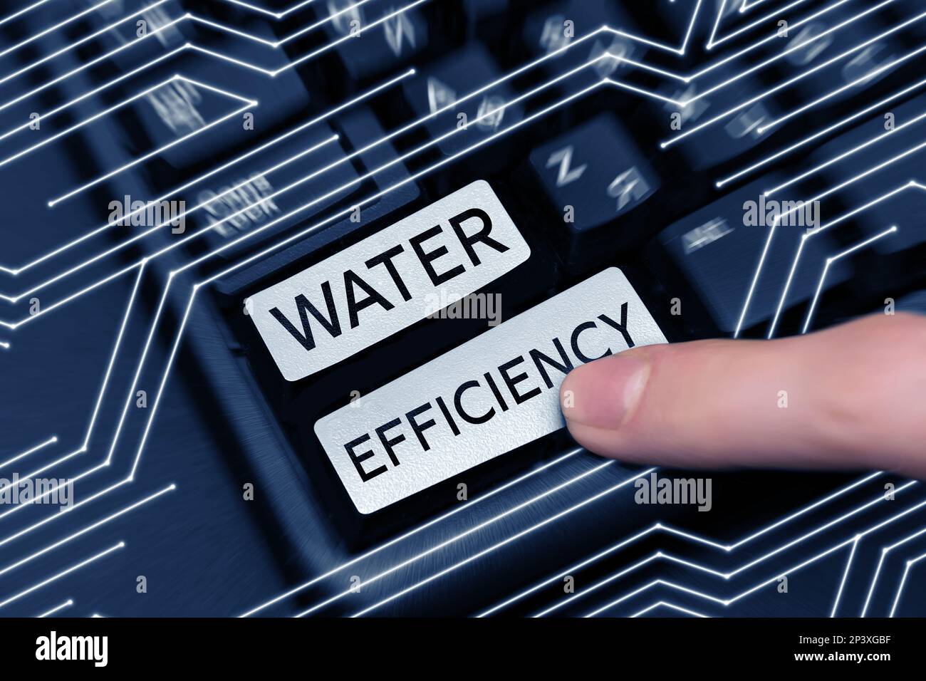 Text sign showing Water Efficiency. Word Written on reduce water ...