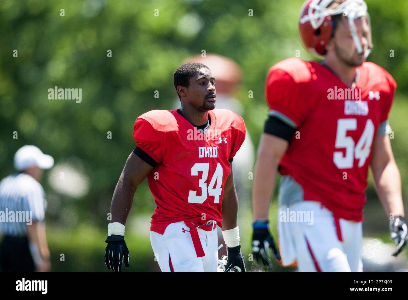 June 14, 2014: Team Ohio linebacker Airius Moore (34), a North Carolina ...