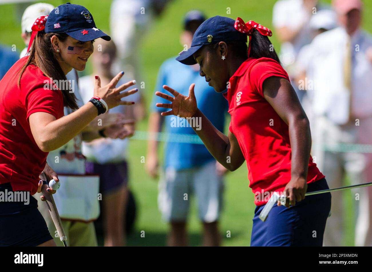 June 06, 2014: Emma Talley of Team USA and her teammate Mariah ...