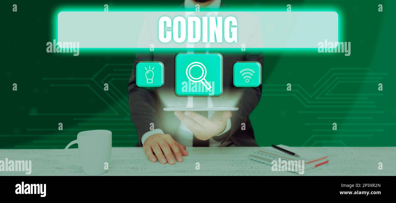Inspiration Showing Sign Coding Business Concept Assigning Code To Something For Classification