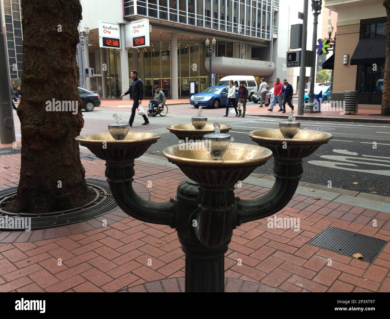 This Nov. 7, 2014 photo shows the first Benson Bubbler It was placed at ...