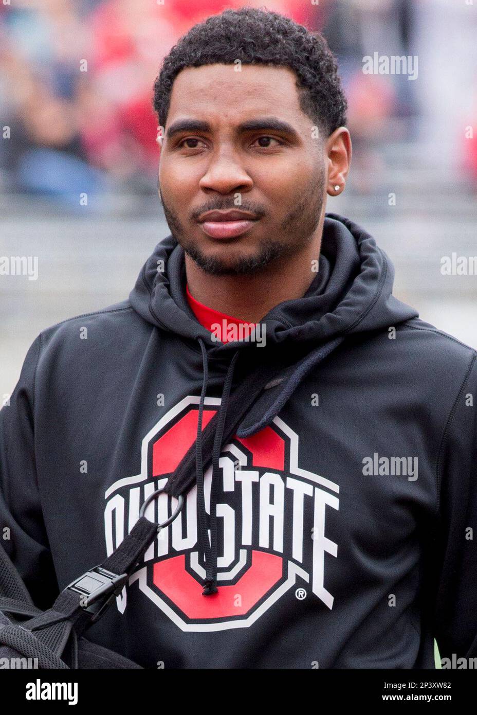 13 September 2014: Quarterback Braxton Miller (5) of the Ohio State Buckeyes before the game ...
