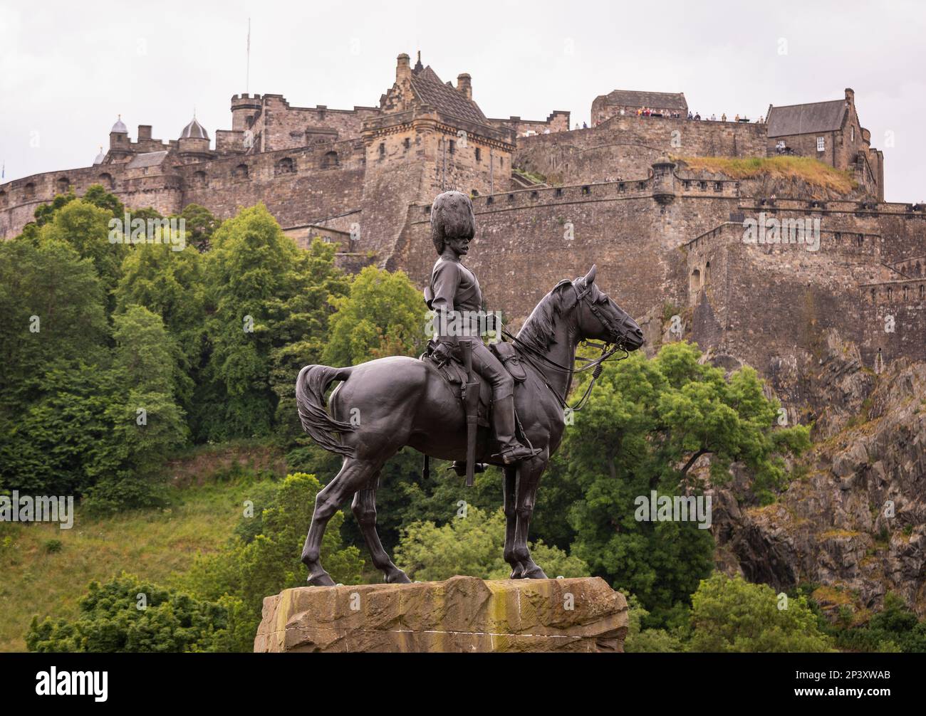 EDINBURGH, SCOTLAND, EUROPE - Monument to the Royal Scots Greys in ...