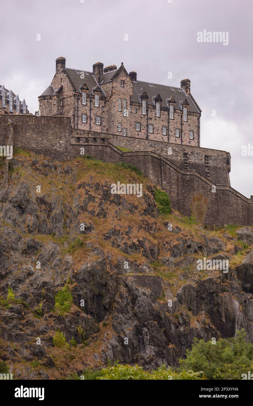 EDINBURGH, SCOTLAND, EUROPE - Edinburgh Castle, on Castle Rock Stock ...