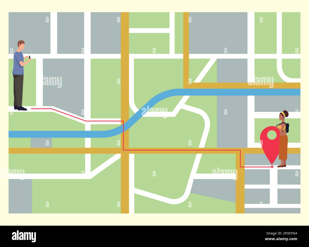 pin location and person in map Stock Vector Image & Art - Alamy