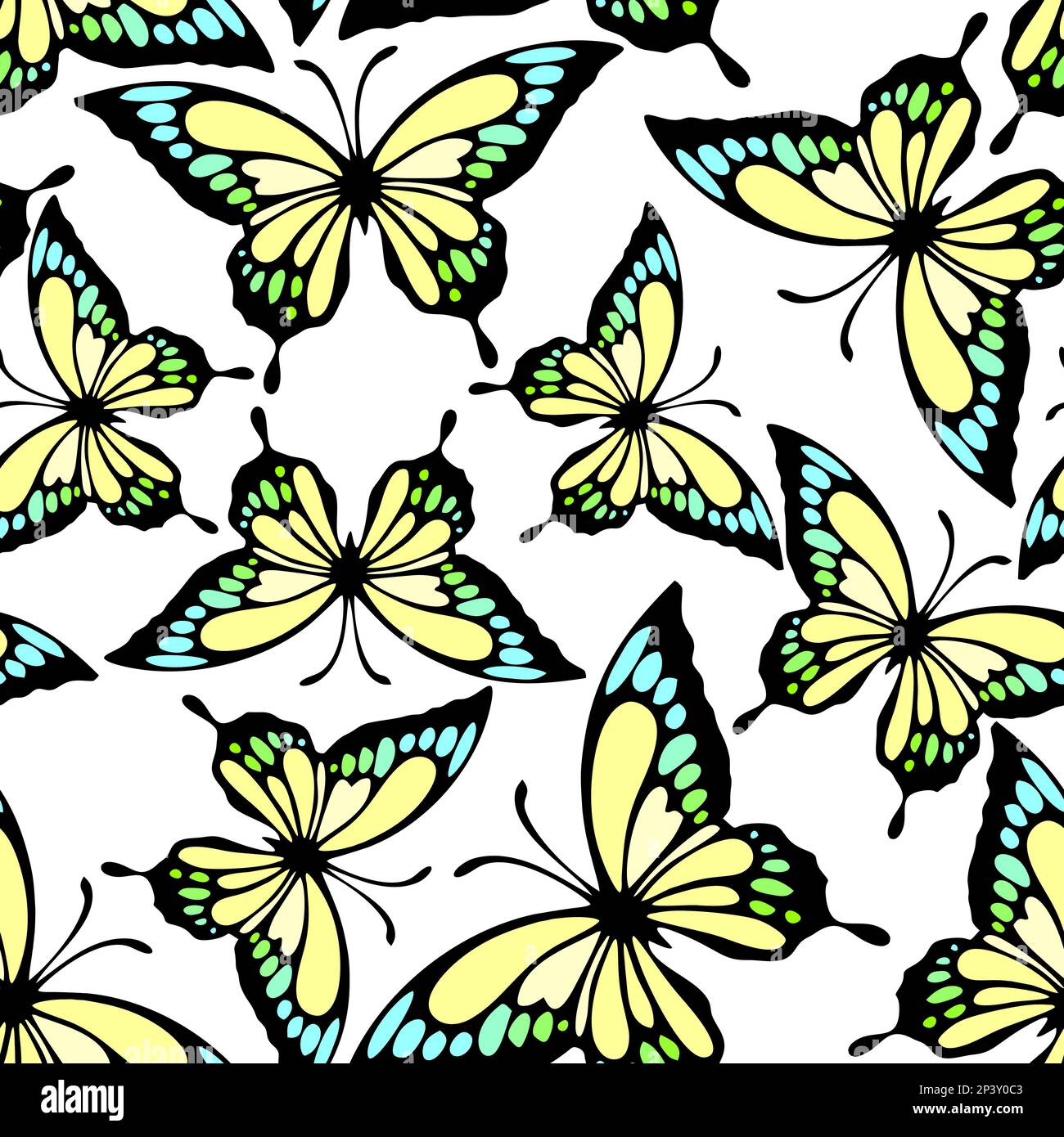 Flying colored tropical butterflies hi-res stock photography and images ...
