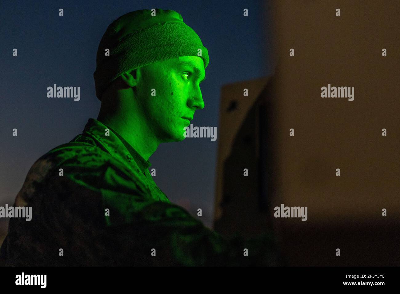 U.S. Marine Corps Cpl. Malaki Haley, a data system administrator with ...