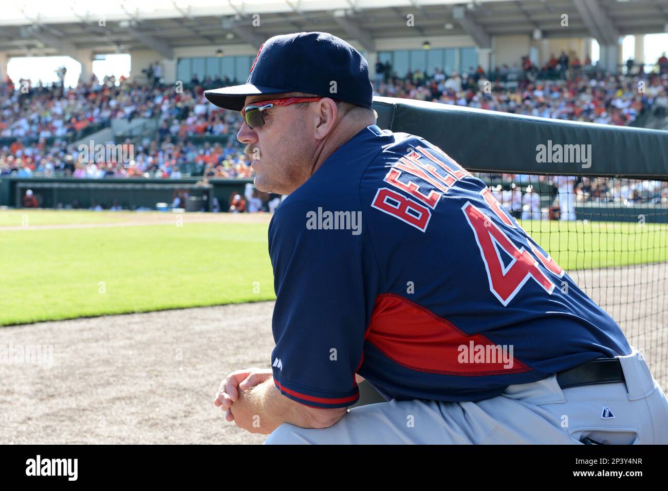 Boston Red Sox coach Arnie Beyeler (43) during a spring training game ...